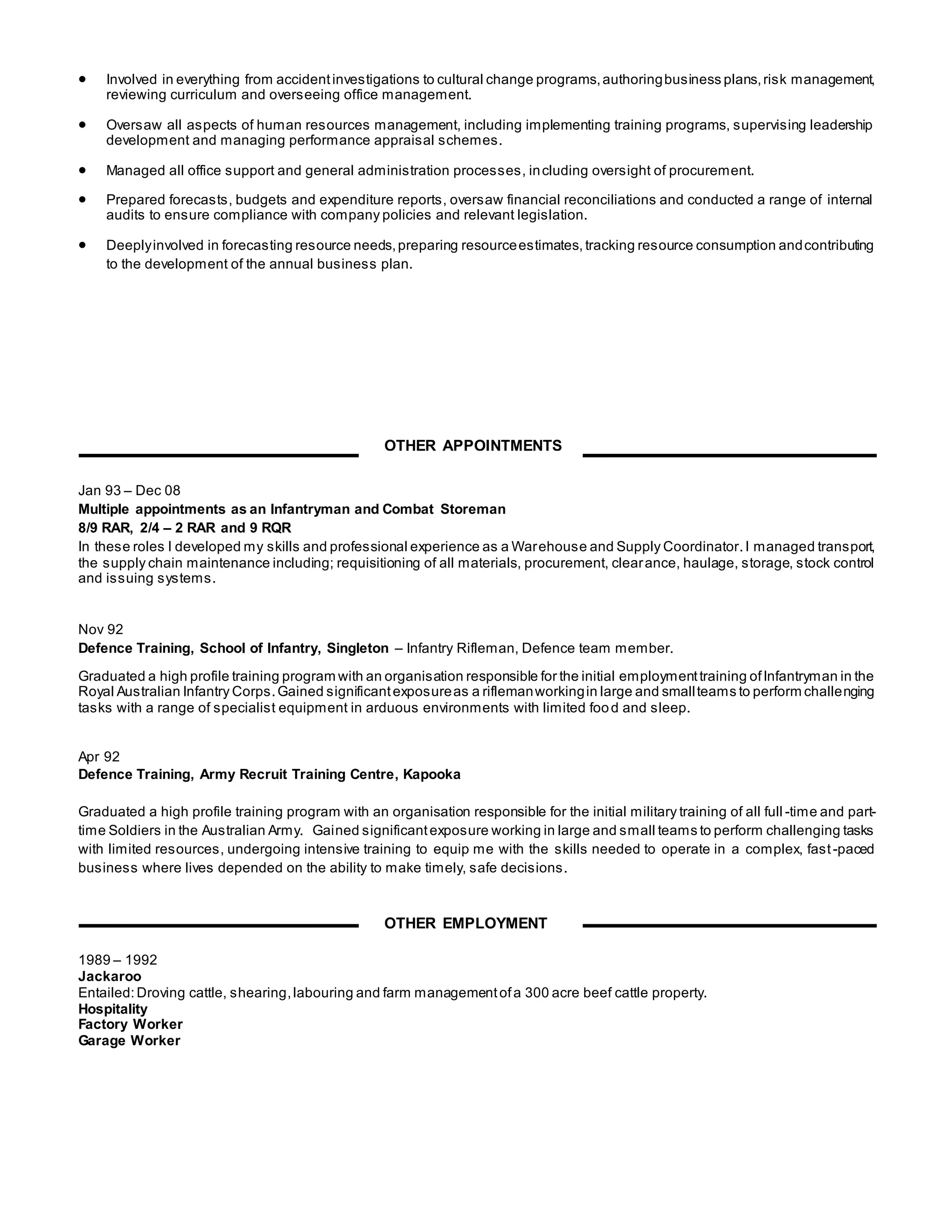 John Jordan CV2 | DOCX | Business Administration | Business