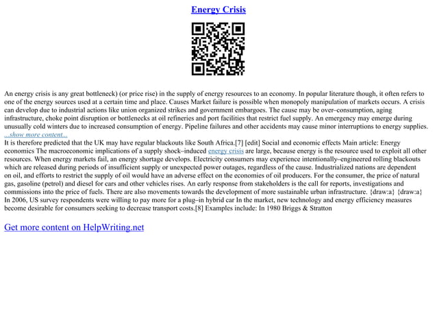 1970S Energy Crisis | PPT