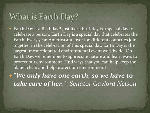 Earth Day Presentation for 5th grade | PPTX