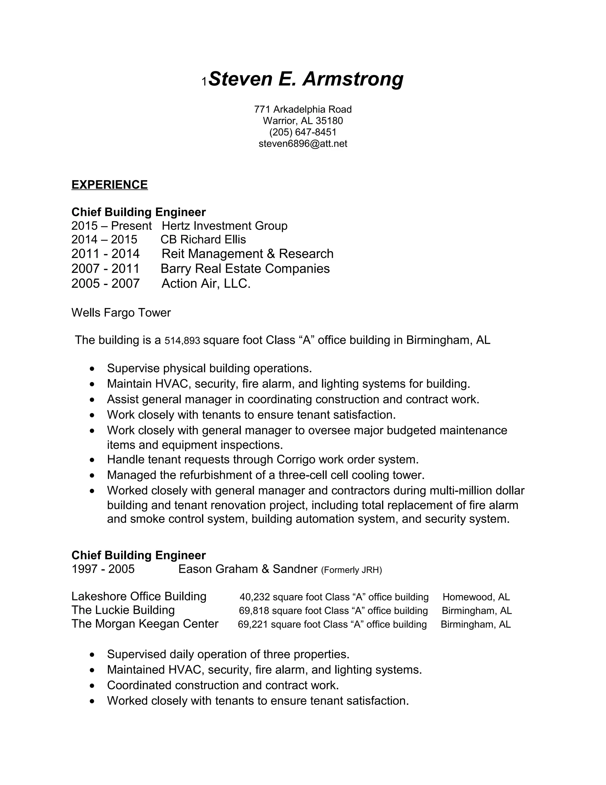 Steve Armstrong Resume' (2) | PDF