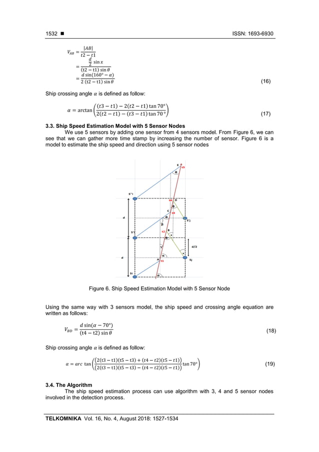 Ship Speed Estimation Using Wireless Sensor Networks Three And Five Sensors Formulation Pdf