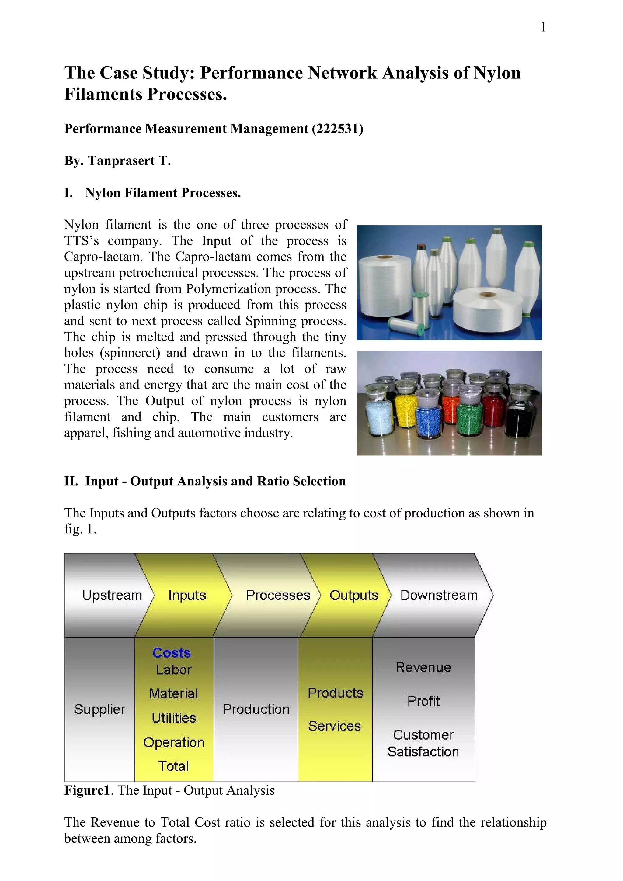 Performance Network Analysis of Nylon Filaments Process | PDF
