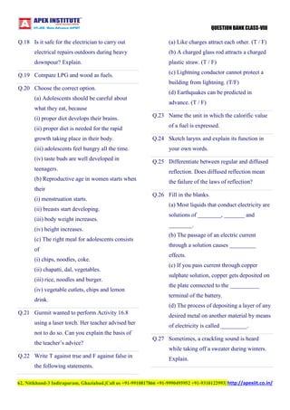 class-viii-science-question-bank-for-summative-assesment | PDF