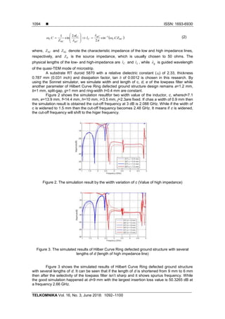 Lowpass Filter with Hilbert Curve Ring and Sierpinski Carpet DGS | PDF