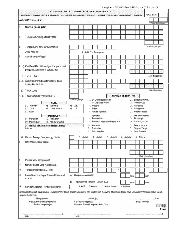 1979 form honorer k2 | PDF