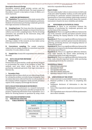 A Study on Consumer Behaviour Among Retail Outlets in Chennai | PDF