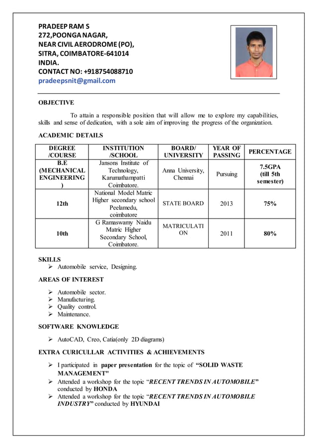 pradeep resume org | PDF