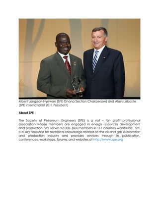 SPE GHANA WINS INTERNATIONAL AWARD | PDF