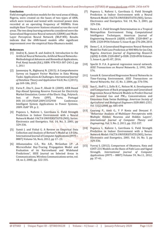 Mobile Network Coverage Determination at 900MHz for Abuja Rural Areas ...