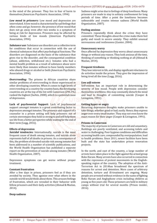 Prevalence, Associated Risk Factors and Effects of Depression among ...