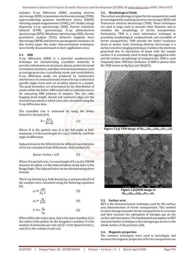 Spinel Ferrite Nanoparticles Synthesis, Characterization and Applications | PDF