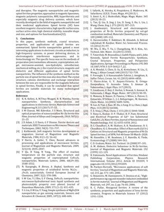 Spinel Ferrite Nanoparticles Synthesis, Characterization and ...