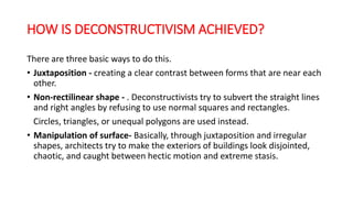 CONTEMPORARY ARCHITECTURE (1980 90) globally | PPTX