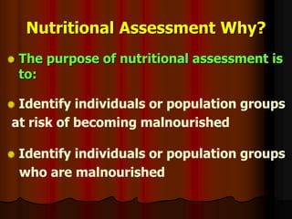 Nutritional assessment of foods and its methods | PPT