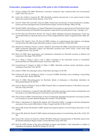 Evaluvation, propagation and study of life cycle in vitro of Morchella ...