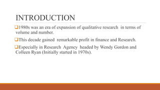 1980's era of qualitative research | PPTX