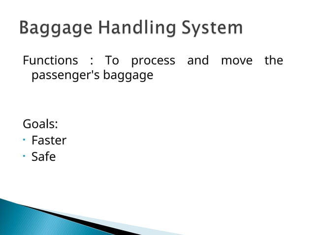 Airport baggage procedures & Airport security | PPT