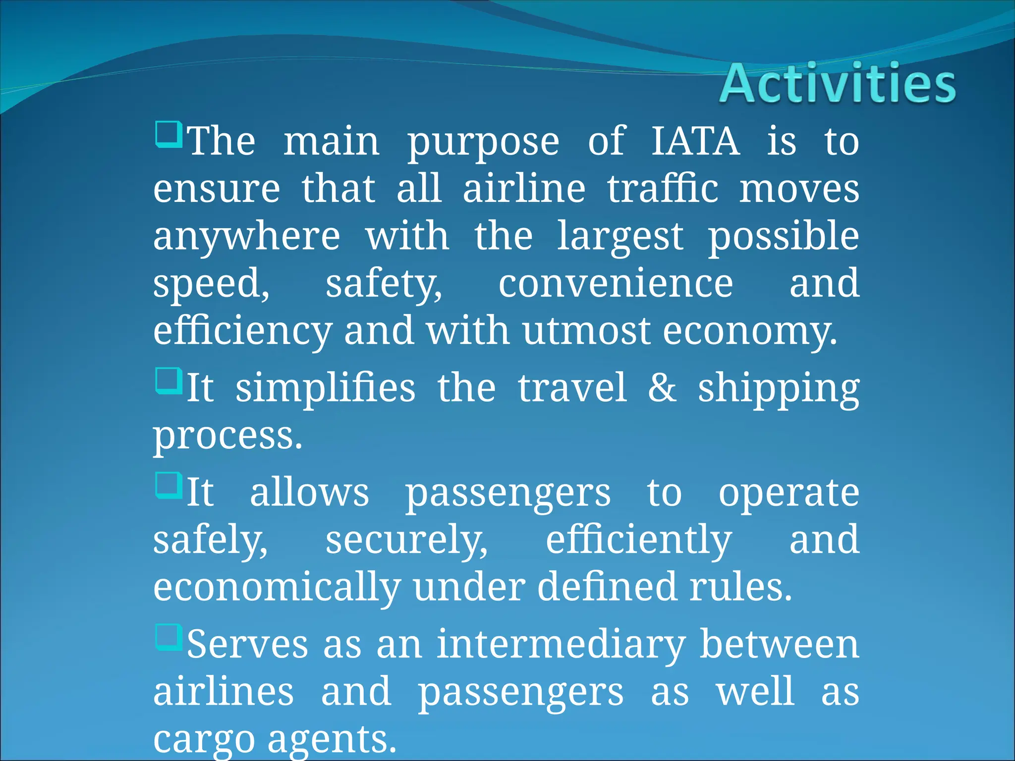 International Air Transport Association | PPT | Air Travel | Travel Type