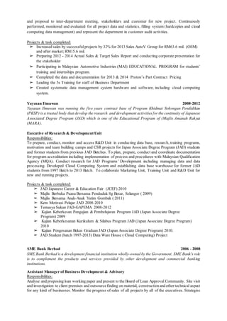 2015 Syaiful Zahrin Resume words | PDF