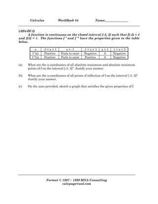 AP Calculus 1984 FRQs | PDF