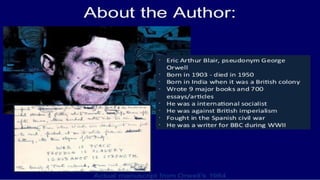 1984 by George Orwell Introduction Powerpoint | PPTX