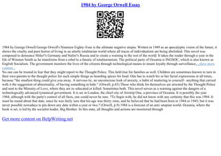 1984 Reflection | PDF