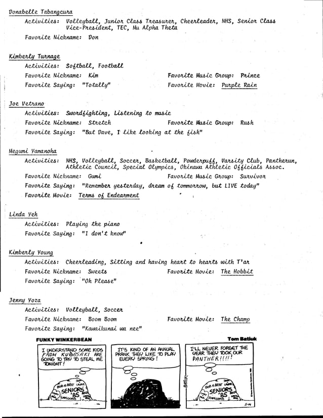 Kadena High School Senior Edition 1985 | PDF