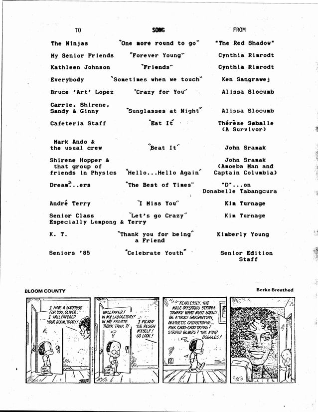 Kadena High School Senior Edition 1985 | PDF