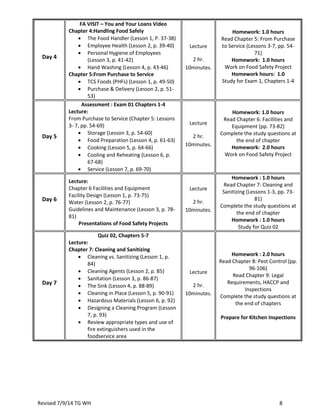Syllabi LCBC 105 Sanitation Texas Only | PDF