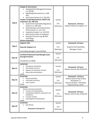 Syllabi LCBC 105 Sanitation Texas Only | PDF