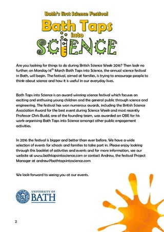 BathTapsintoSciencefestivalbooklet | PDF