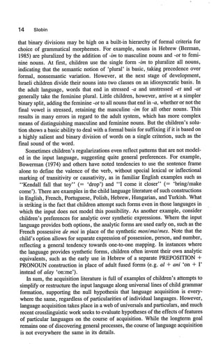 (1985) slobin why study language acquisition crosslinguistically | PDF