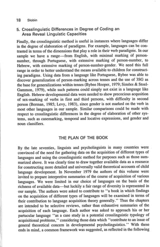 (1985) slobin why study language acquisition crosslinguistically | PDF
