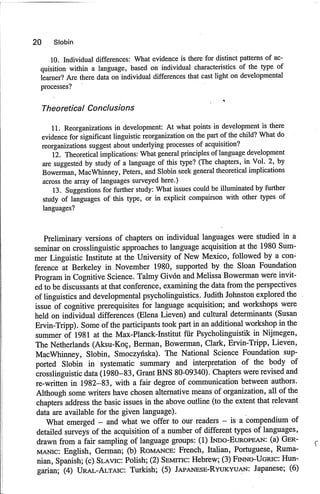 (1985) slobin why study language acquisition crosslinguistically | PDF