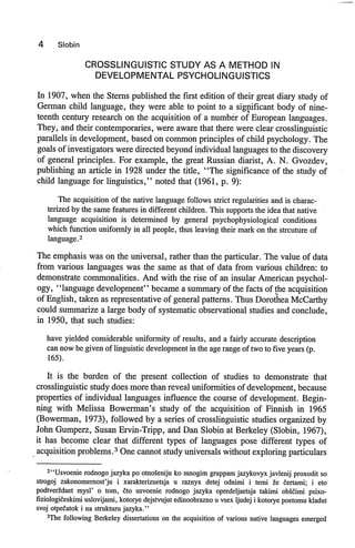 (1985) slobin why study language acquisition crosslinguistically | PDF