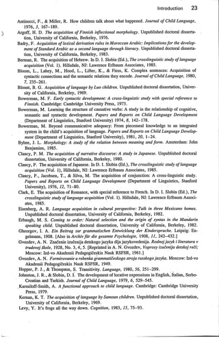 (1985) slobin why study language acquisition crosslinguistically | PDF