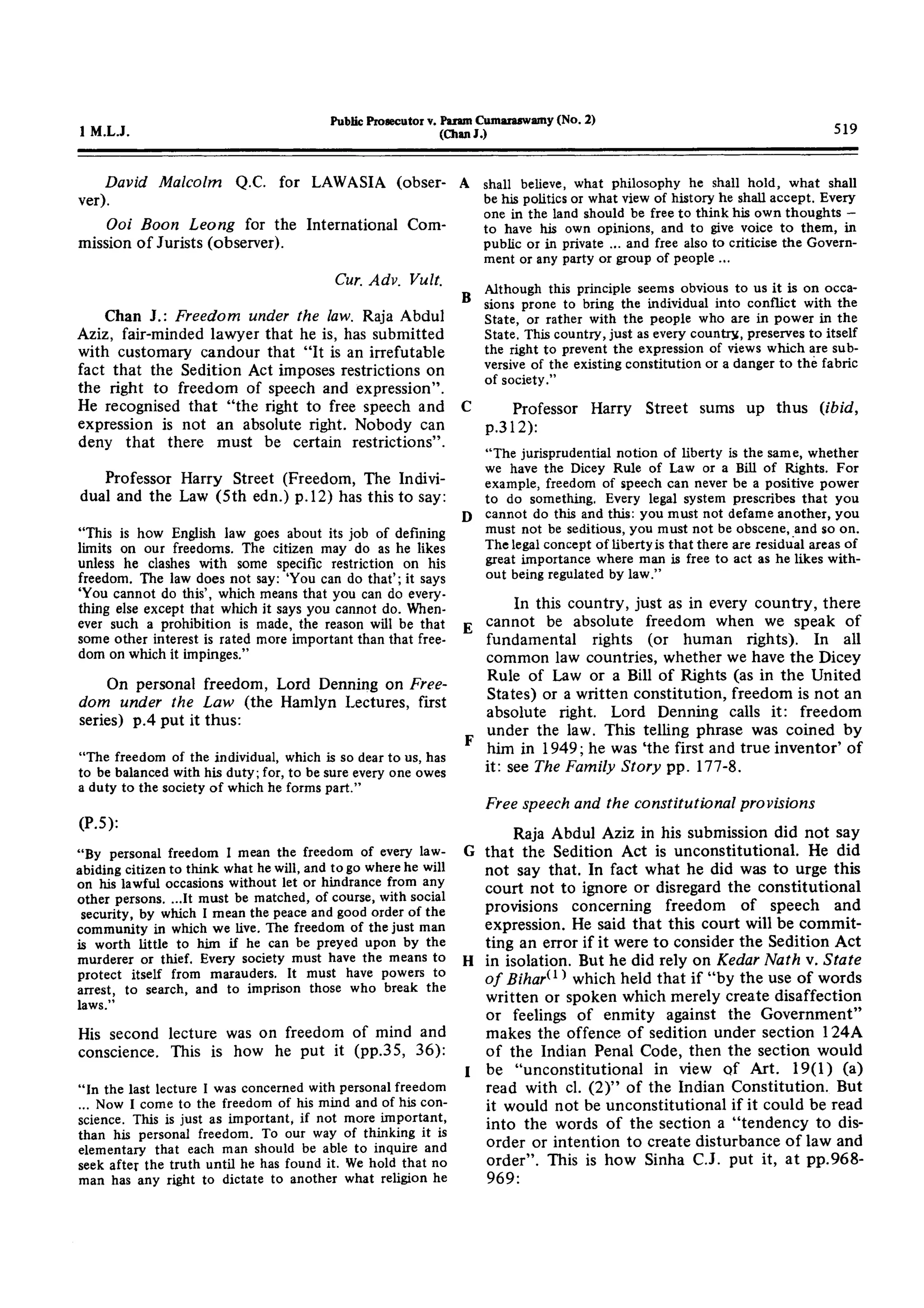 Public Prosecutor v Param Cumaraswamy | PDF