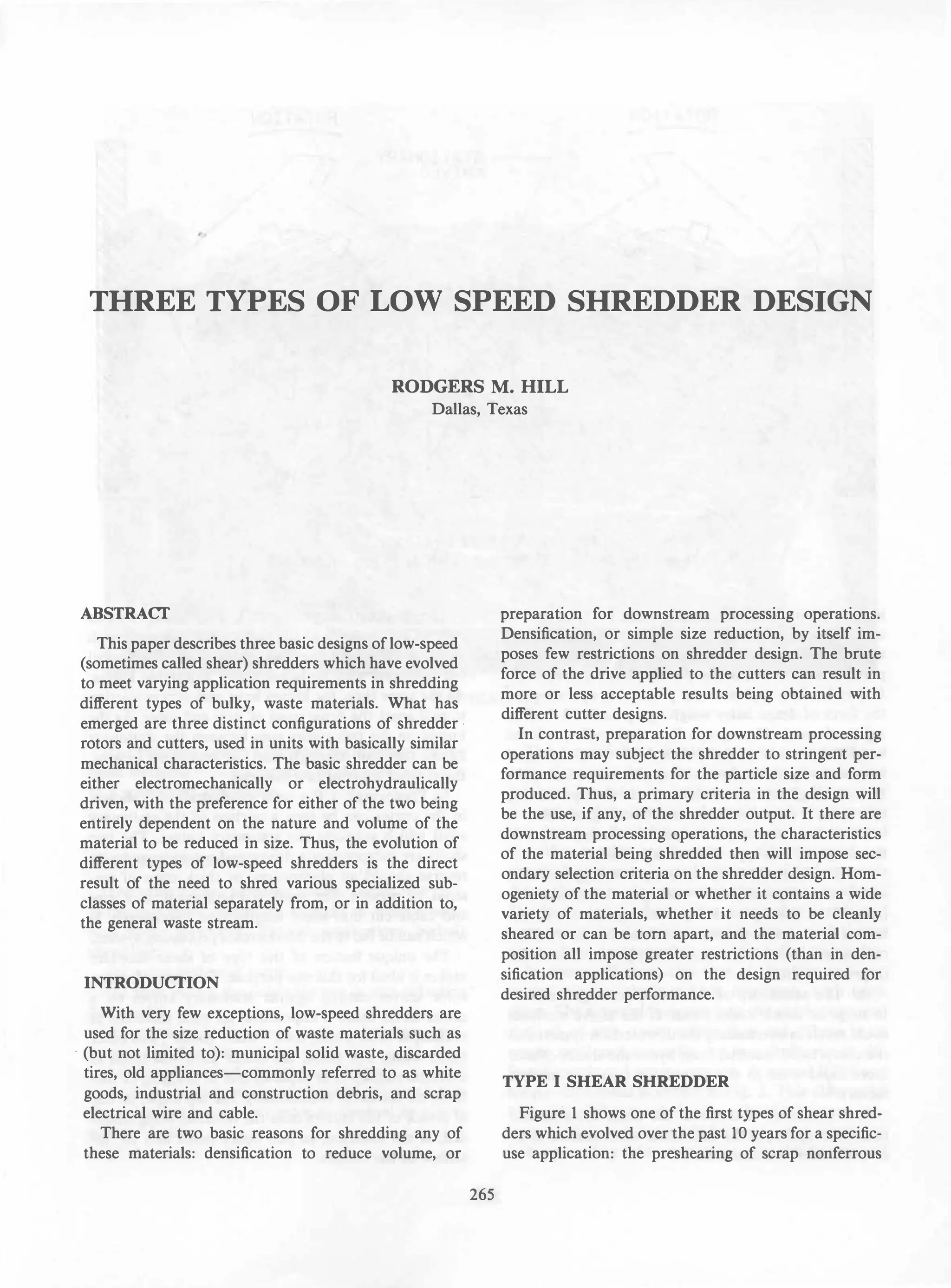 shredder design | PDF