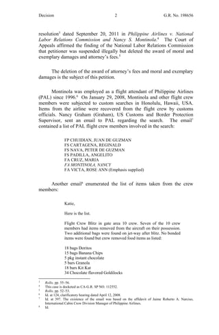 Nancy S. Montinola versus Philippine Airlines. G.R. No. 198656 ...