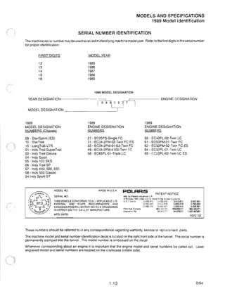 1986 polaris ss snowmobile service repair manual | PDF