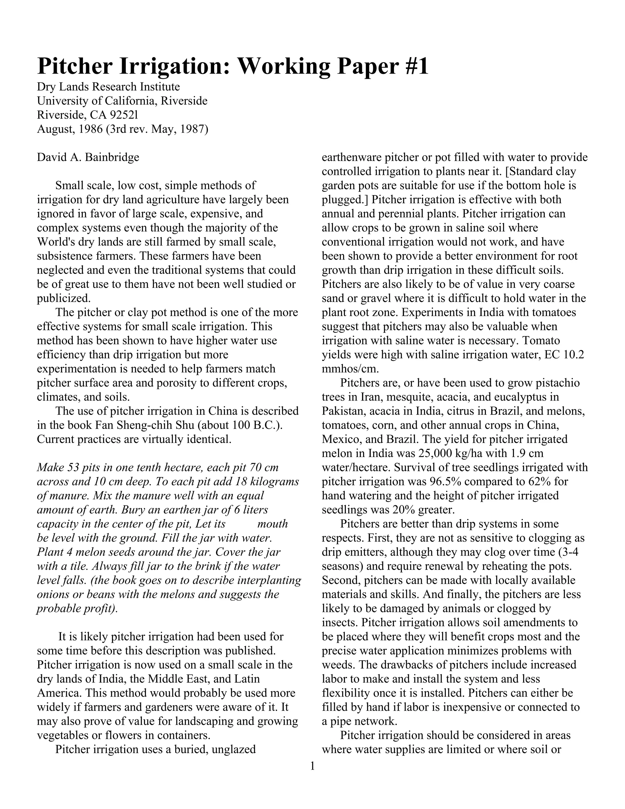 1986wp1 pitcher irrigation | DOC