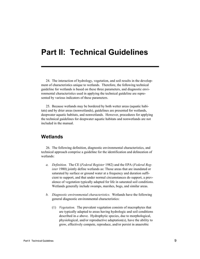 1987 army-corps-wetlands-delineation-manual | PDF | Zoos & Aquariums ...