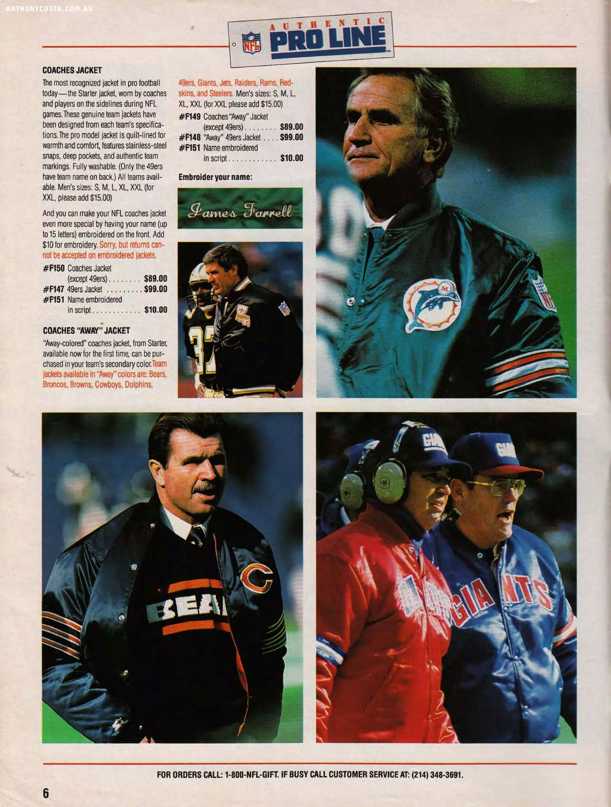 1987 NFL Pro Line Catalogue | PDF