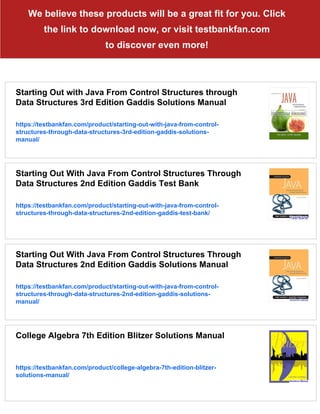 Starting Out with Java From Control Structures through Data Structures ...