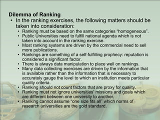 university ranking criteria | PPT