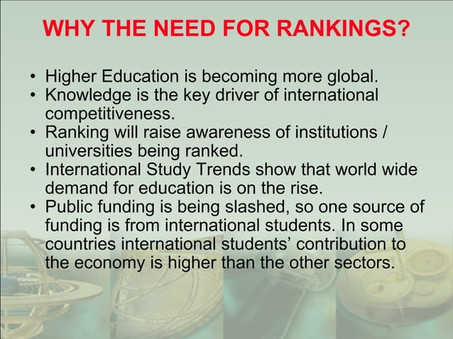 university ranking criteria | PPT
