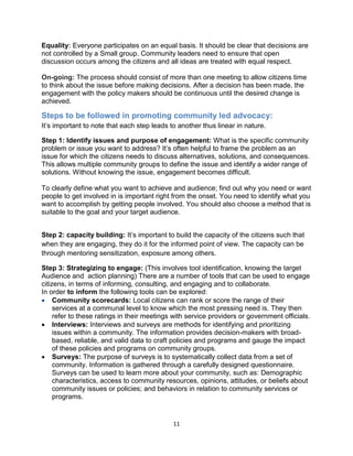 Community led Advocacy Guide | PDF