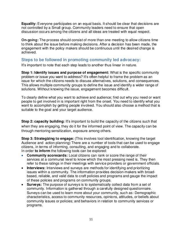 Community led Advocacy Guide