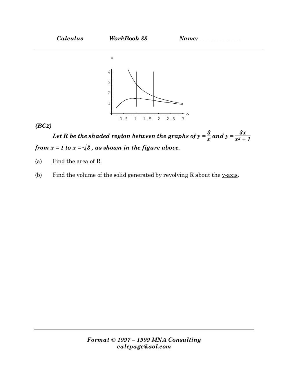 1988 FRQs AP Calculus
