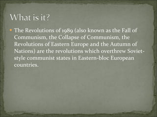 1989: year of revolutions | PPT